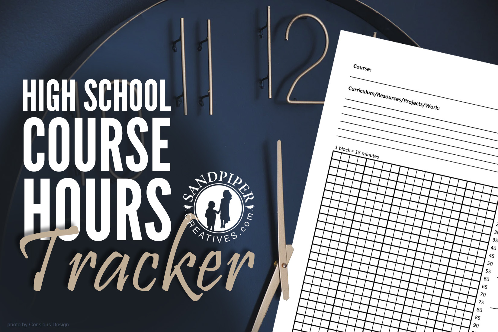 High School Course Hours Tracker - Sandpiper Creatives